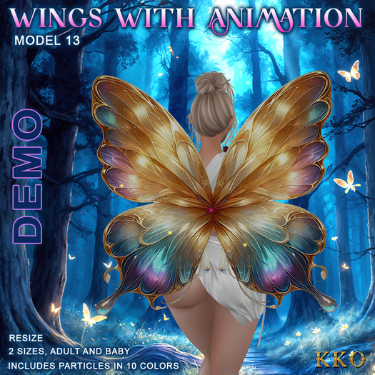 Second Life Marketplace - [KKO] Wings with animation - Model 13 DEMO